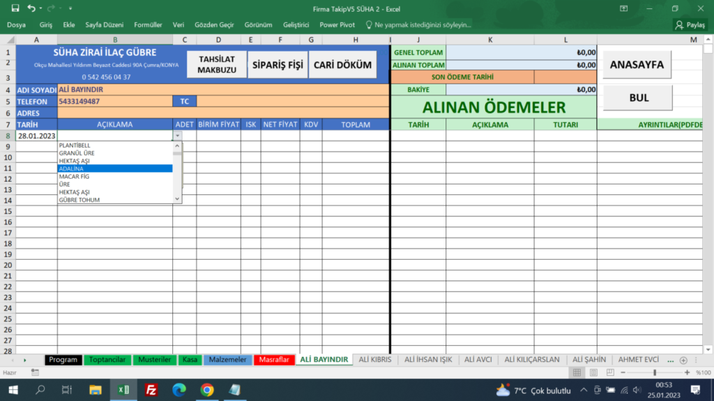 Emlak Portföy ve Kira Kontrat Takip Programı Excel - Size Özel Excel Programlar