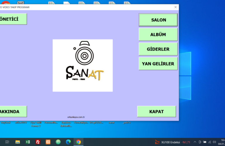 Foto Video Studio Organizasyon Prim ve Kasa Takip Programı - Size Özel Excel Programlar