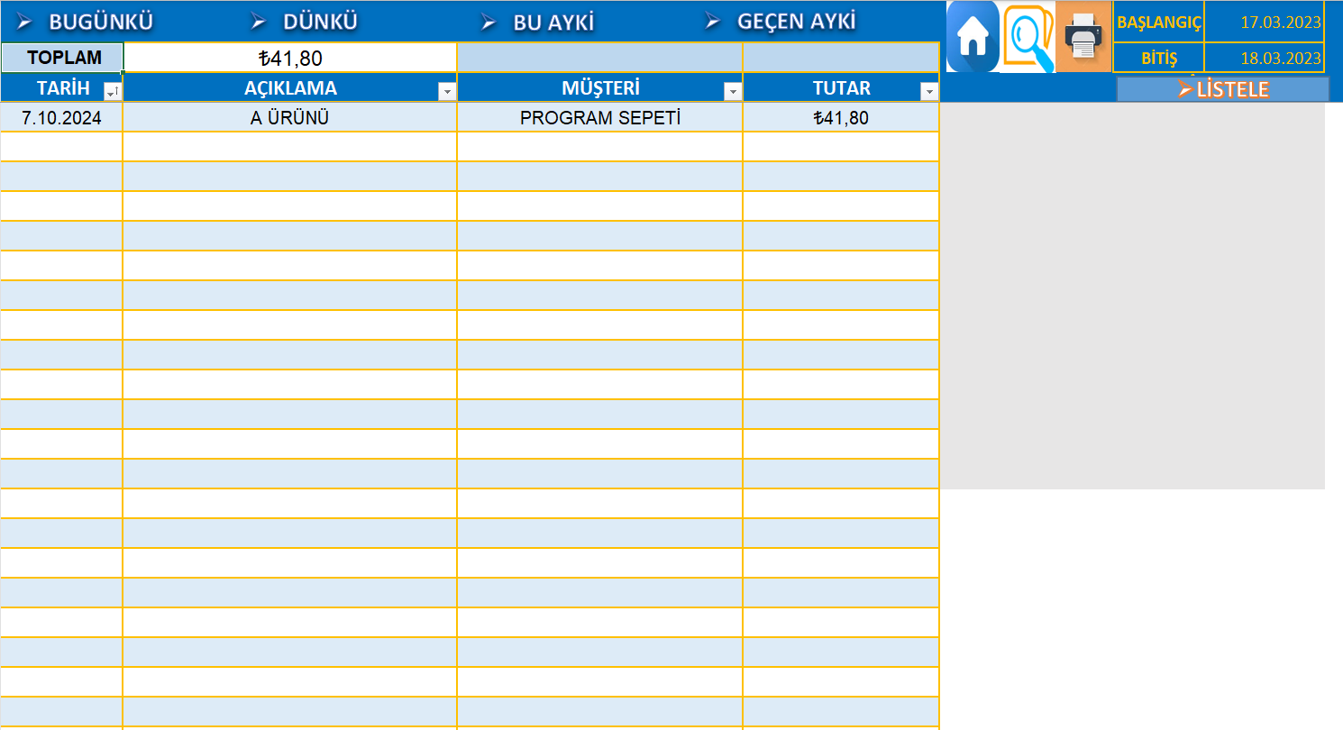 Esnaf, Dükkan, Firma Takip Programı - Program Sepeti