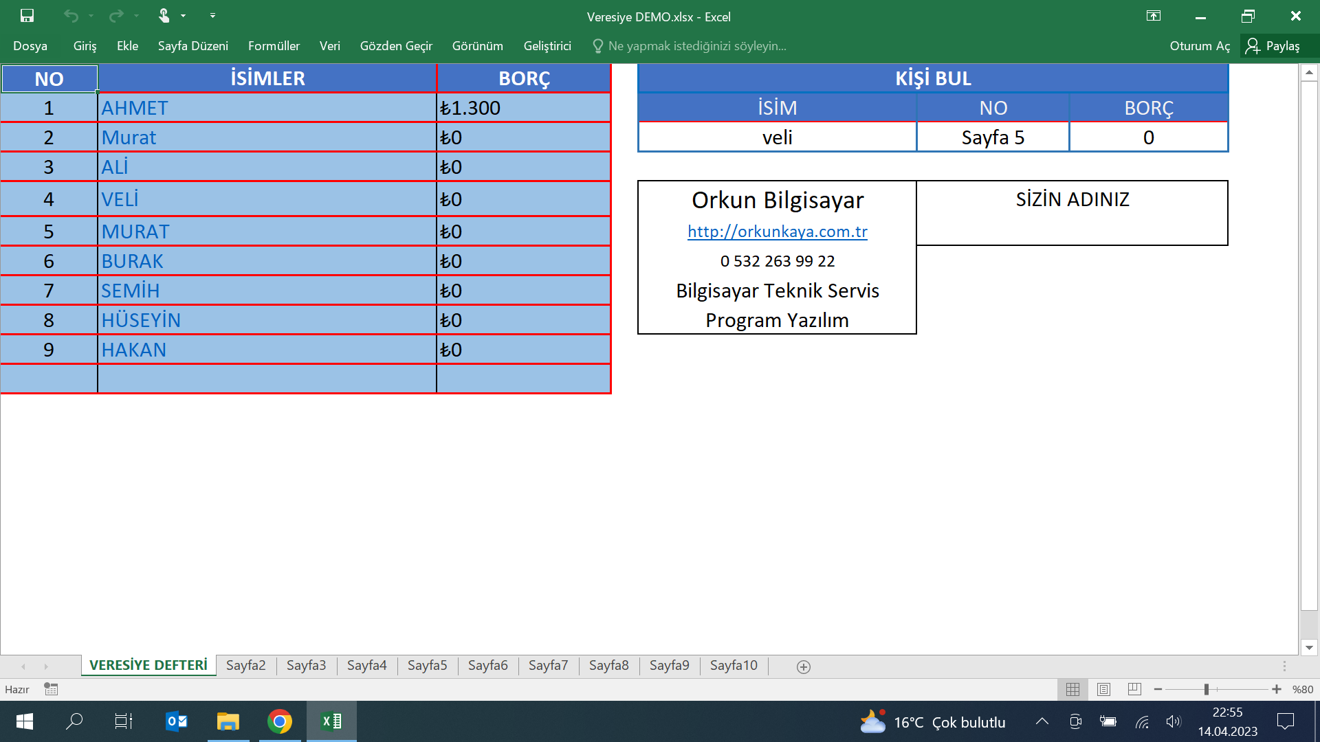 Veresiye Hesap ve Garanti Takip Programı arşivleri - Size Özel Programlar