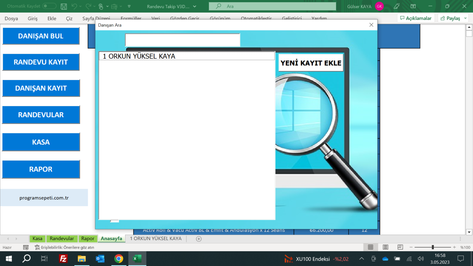 Randevu ve Müşteri ve Personel Takip Programı - Size Özel Programlar