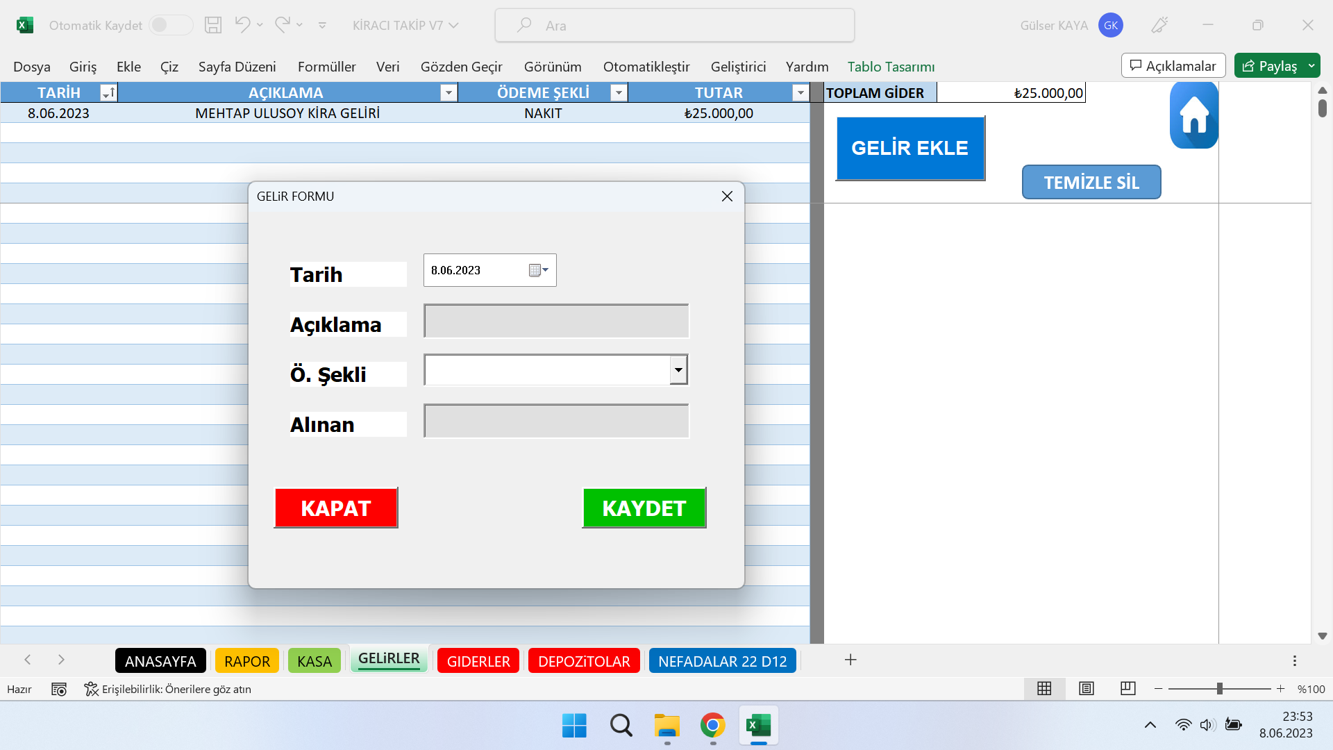 Emlak Portföy ve Kiracı, Kira Kontrat Takip Programı Excel ve Web Mobil - Program Sepeti